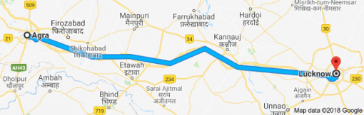 Delhi to Lucknow Distance via Agra Road Trip by Car | Avis India