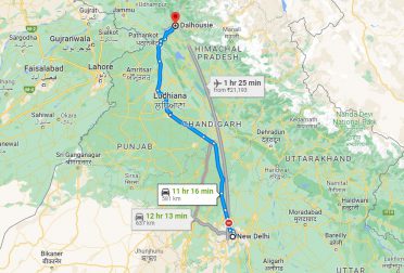 Travel Guide From Delhi to Dalhousie Distance by Road | Avis India